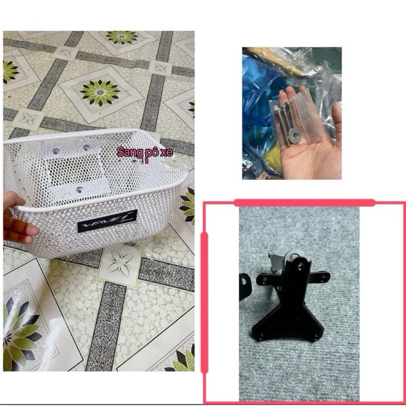 Motorcycle baskets mounted on wave motorbikes of all generations, 1-row ...