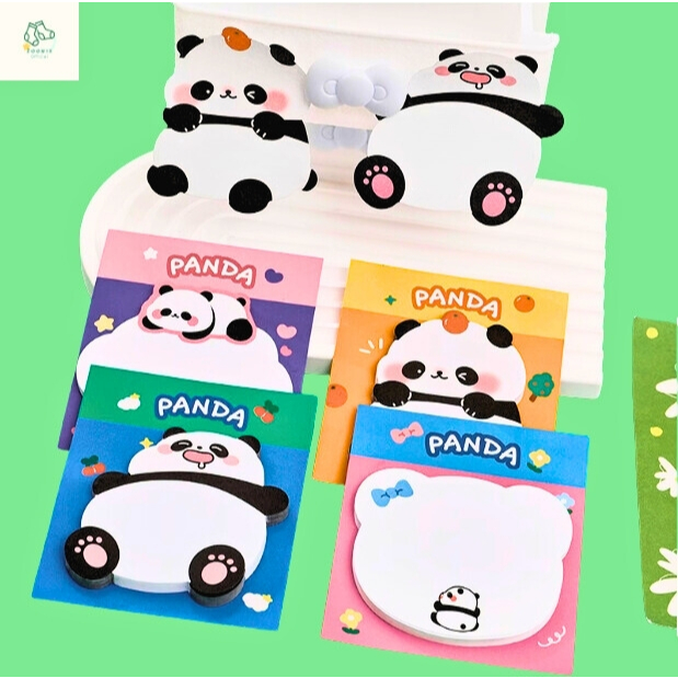 Panda cute sticky notes with many cute patterns - panda cute sticky ...