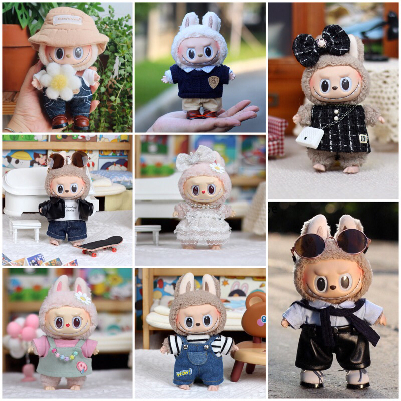 [Available In HCMC] Cute Labubu clothes Set - for Labubu 17cm fits both ...