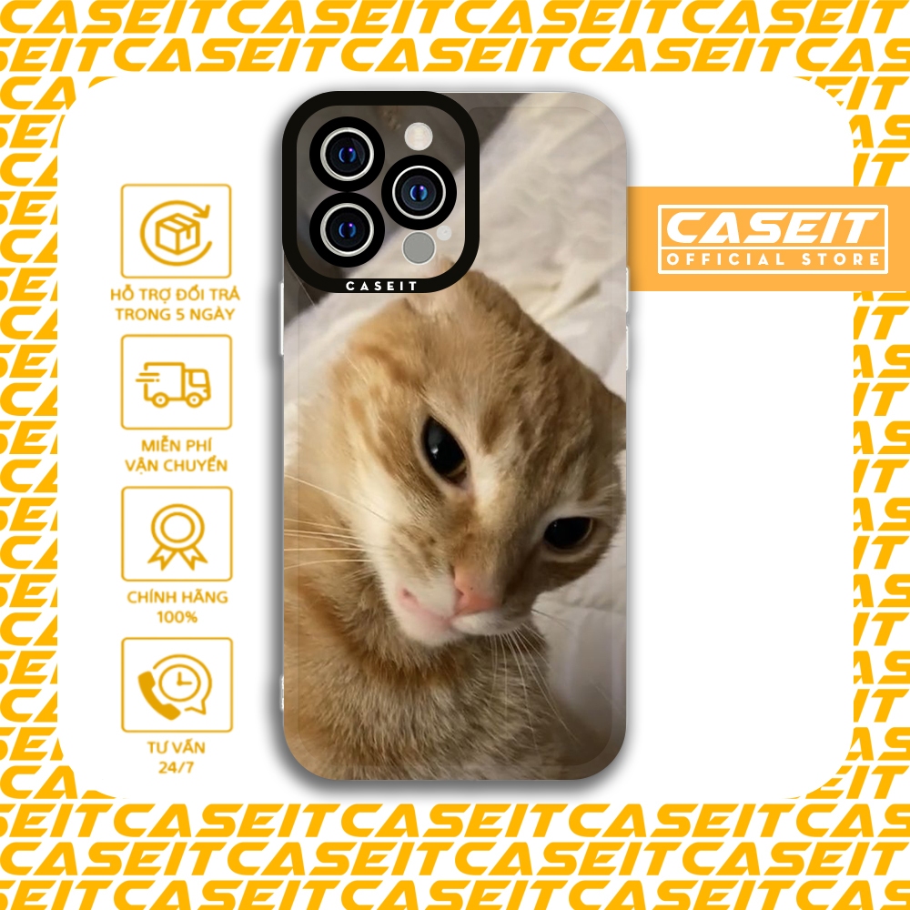 Caseit square edge iphone case Funny cat meme cat 8/8plus/x/xs/11/12/13 ...
