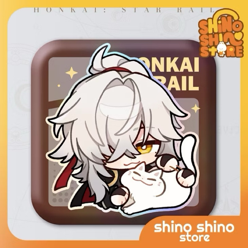 [available] genuine JING YUAN honkai star rail chibi square badge from ...