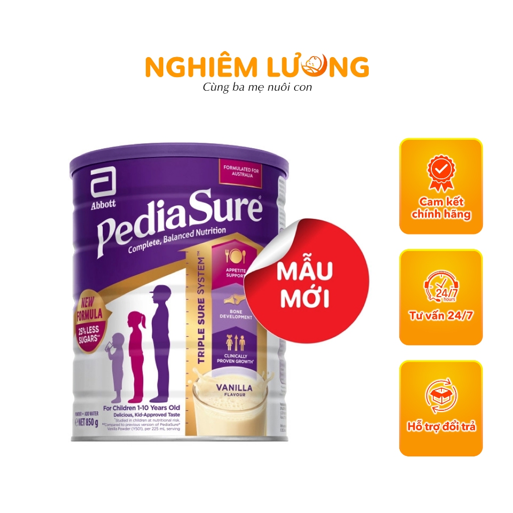 Pediasure Australian Vanilla Powdered Milk Box 850g New Model | Nghiem ...