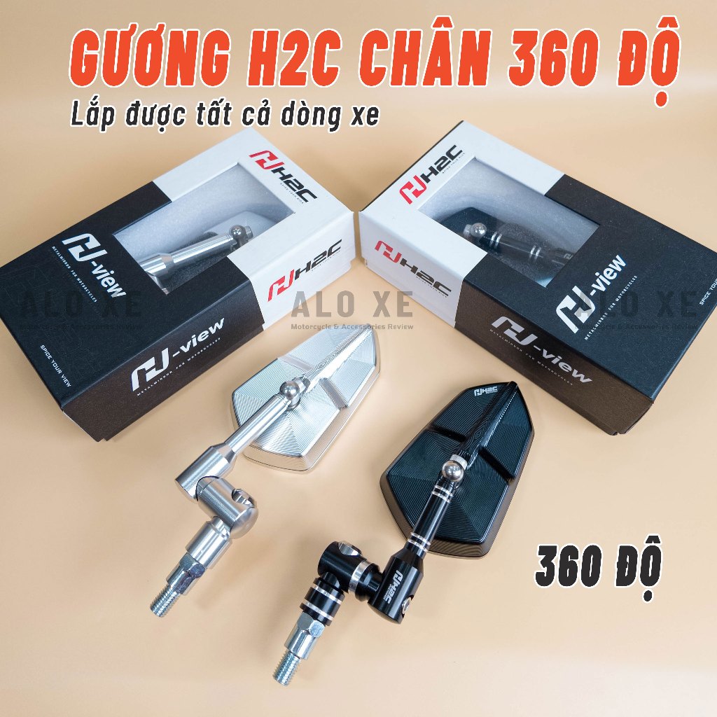 [360 Degree rotation] Rearview mirror H2C 6 Sides V1 New 2024 CNC 360 ...