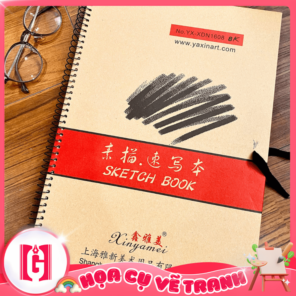 XO Sketchbook A3 Spring-Bound Pencil Drawing Notebook for Fine Art ...