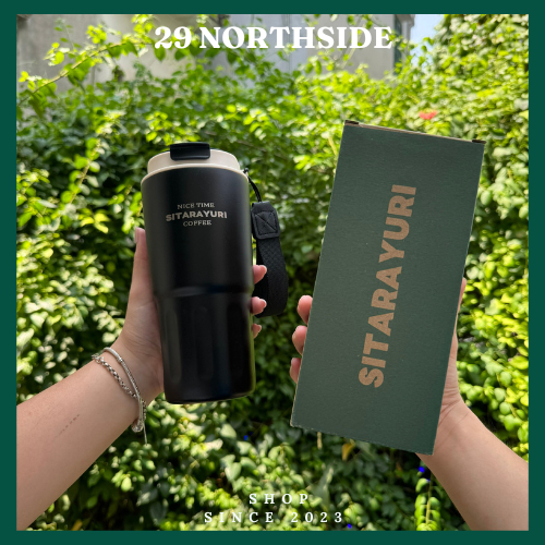 29ns- SITARAYURI Thermos Cup 600ml Capacity With Convenient Book Strap ...