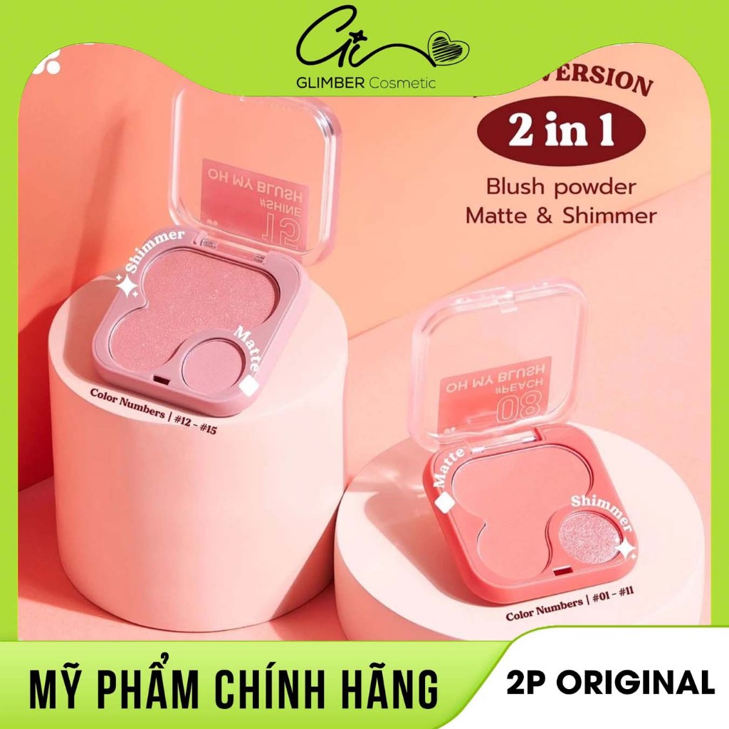2p Original Oh My Blush 2in1 Blush, many colors, genuine product from Thailand | Shopee Malaysia