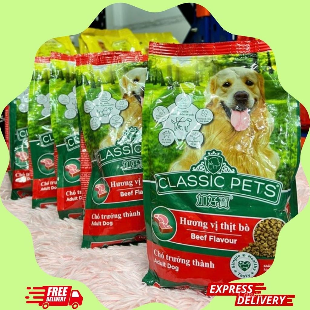 [COMBO 5 Packs] Classic Adult Dog Food Beef Flavor - 400g | Shopee Malaysia