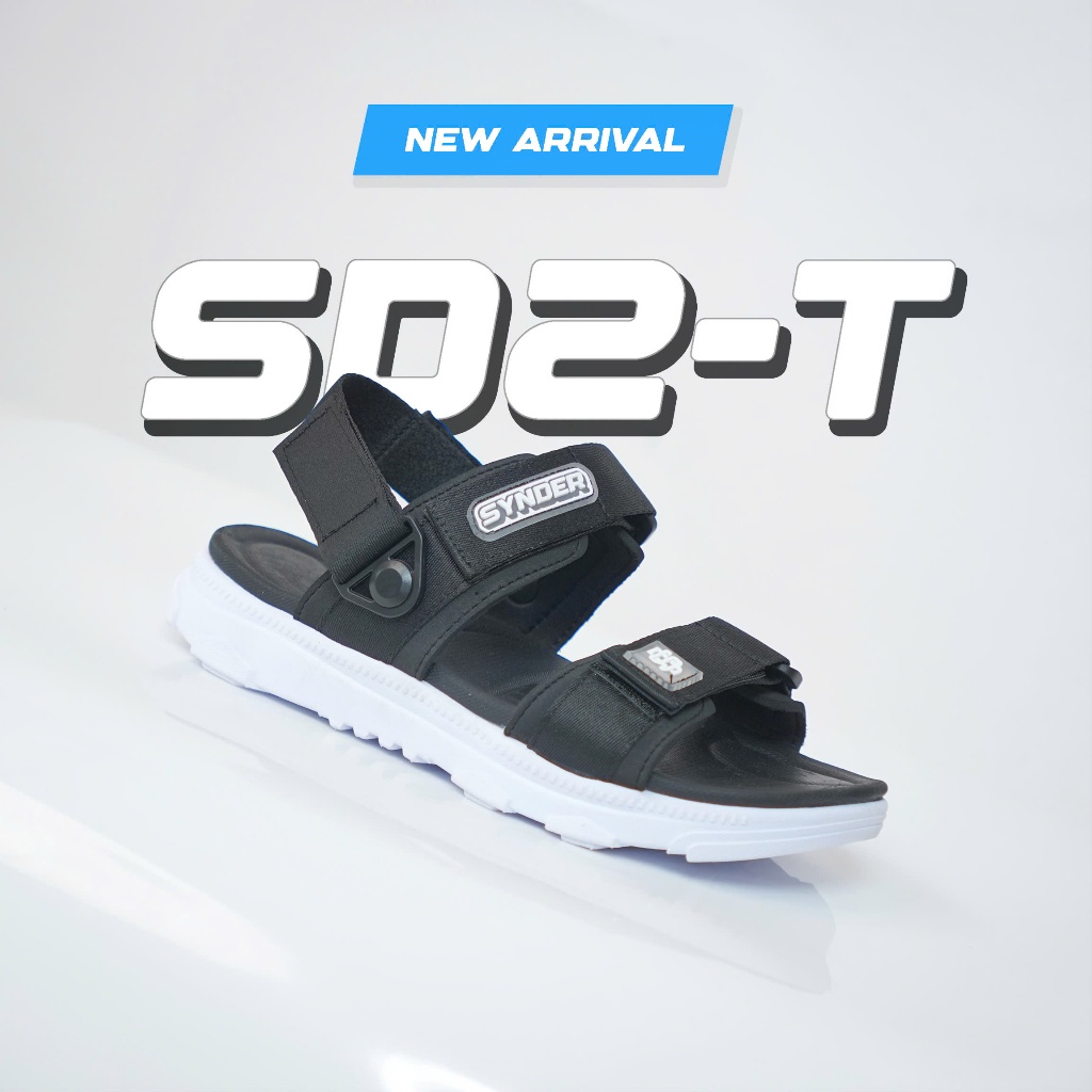Synder Men's and Women's Sandals SD2-T BLACK AND WHITE Flat Sole [FREE ...