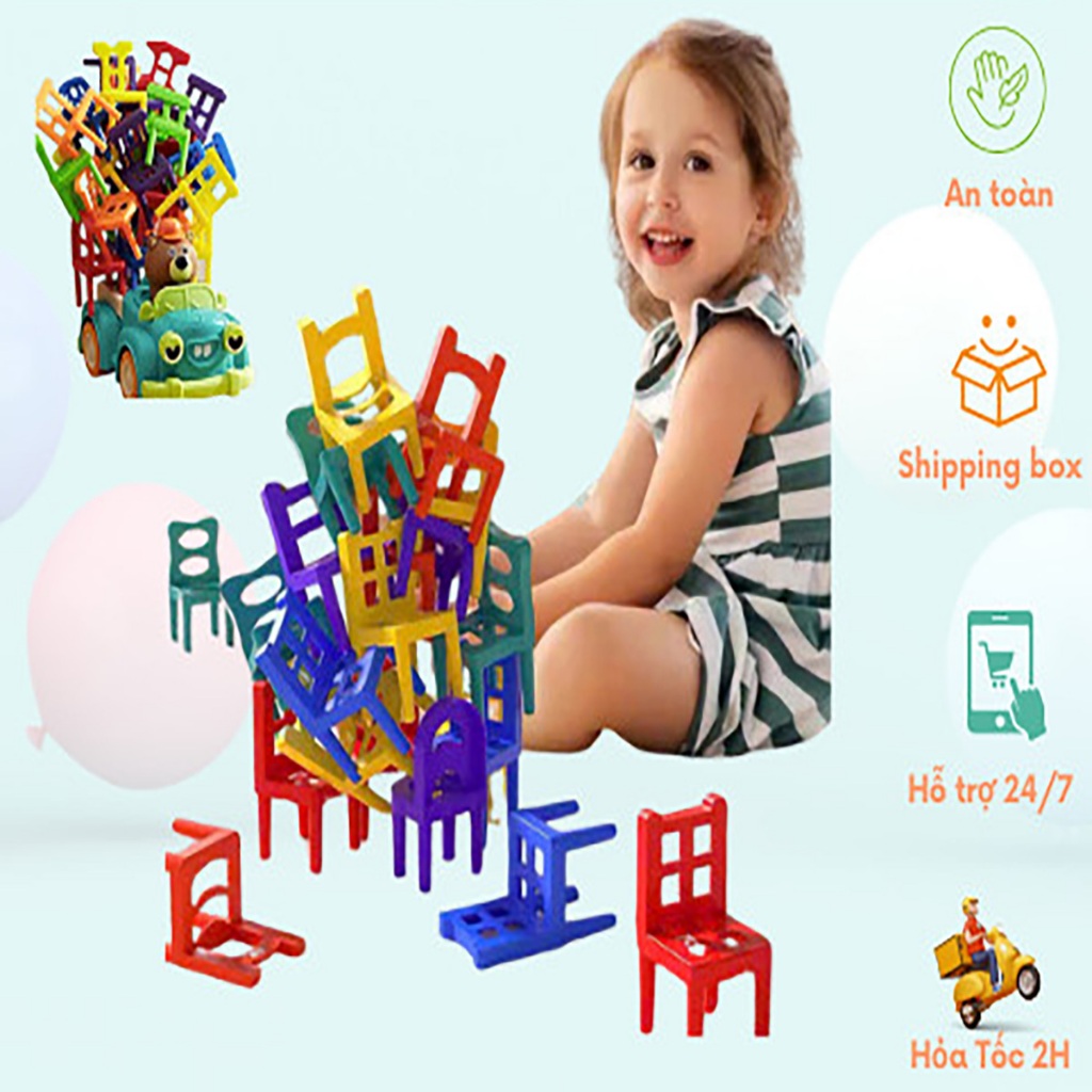 Balance Chair Stacking Toy, intellectual game Chair Stack Logic ...