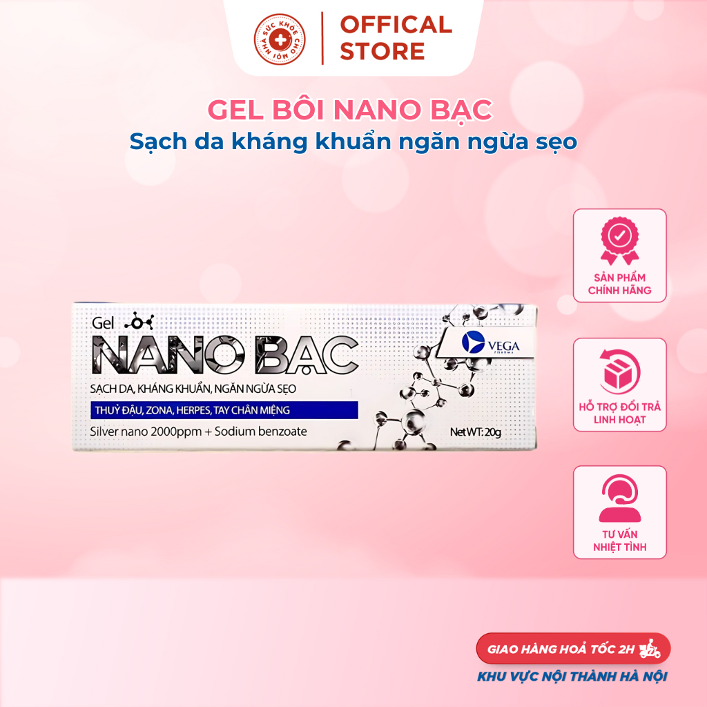 Nano silver topical Gel cleans skin, antibacterial, prevents scars ...