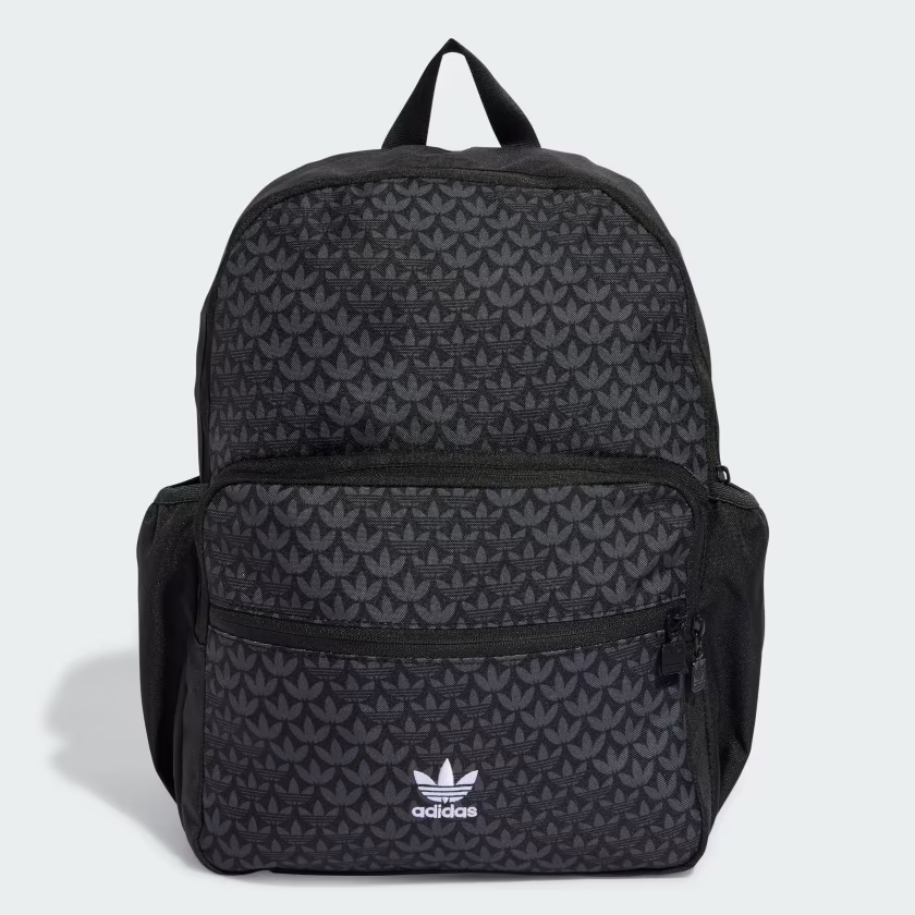 Adidas Trefoil Monogram Backpack - Black | Shopee Malaysia