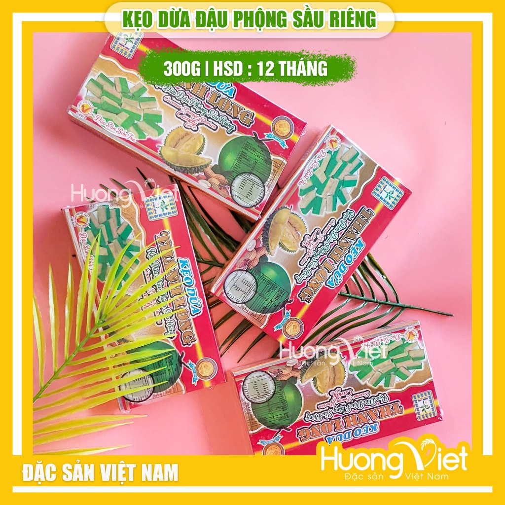 Thanh Long durian peanut coconut candy 300g, Ben Tre coconut candy ...