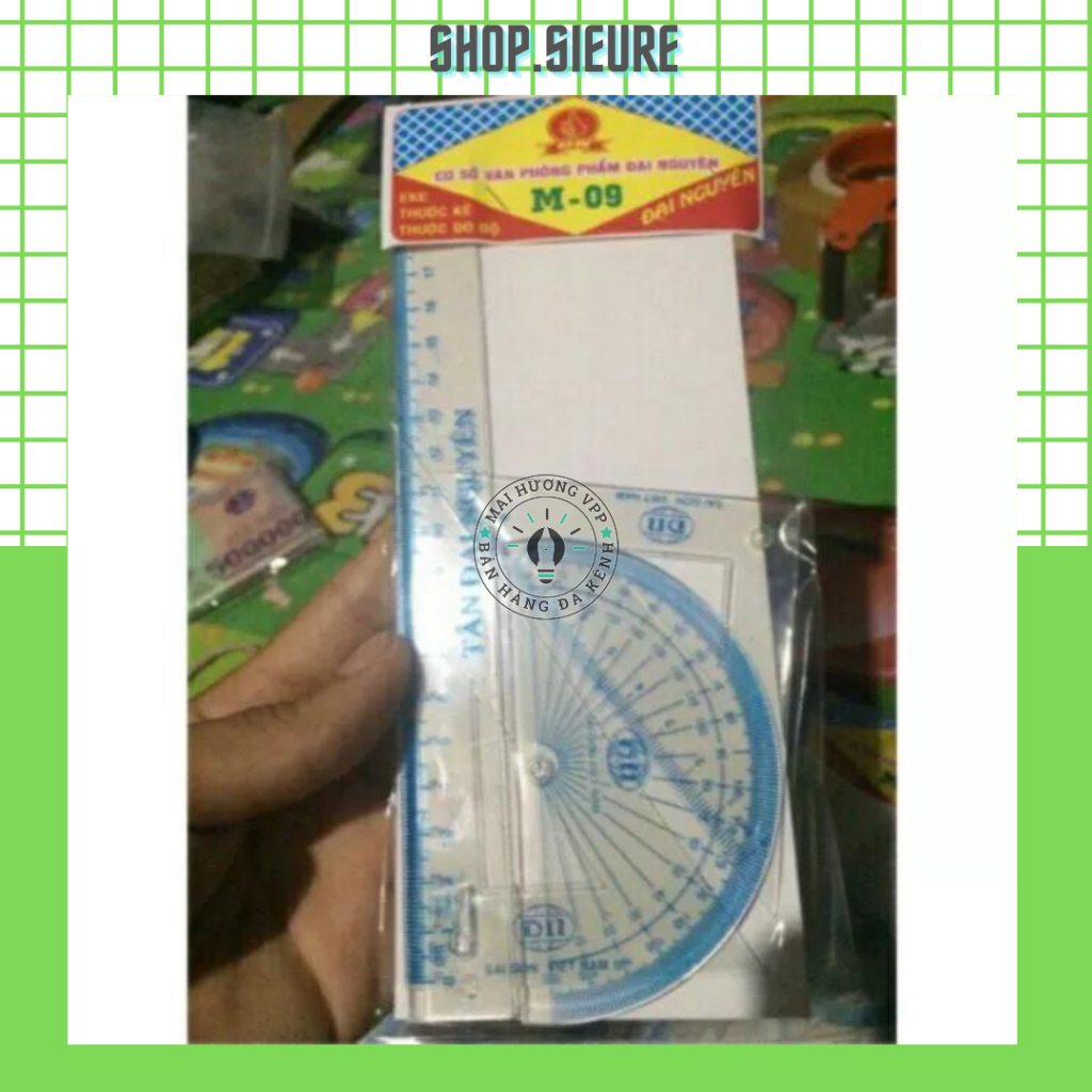 4-in-1 vise set (including ruler, eke 30 VND, eke 45 VND, protractor ...