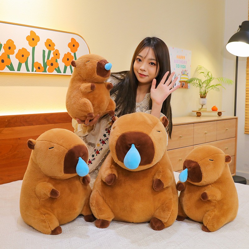 Capybara Stuffed Bear Runny Nose Scissors Adorable Fluffy Stretch Many ...