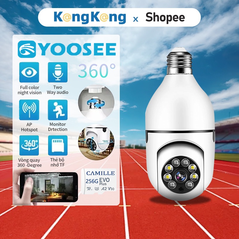 Yoosee Wifi Camera Yoosee 8 LED Tail Bulb 360 Degree Rotation 5.0Mps ...