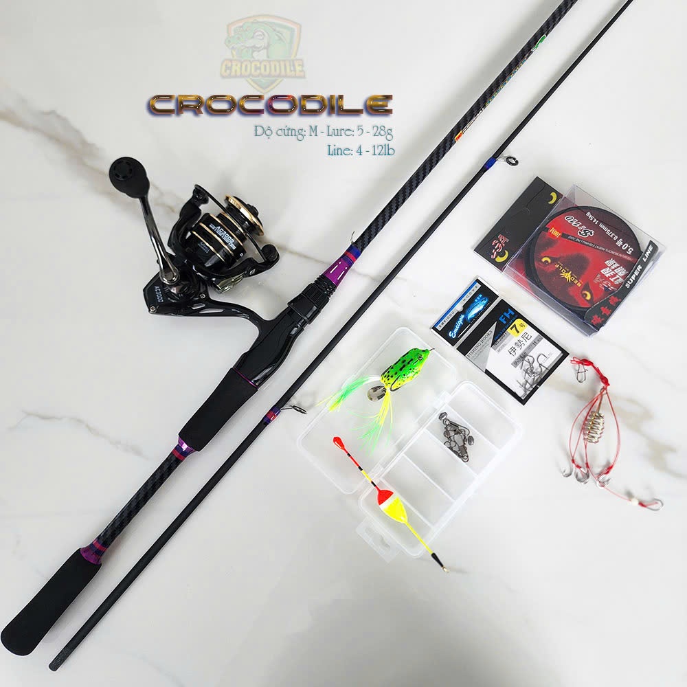 Combo Black Crocodile + Deukio AC3000 fishing reel and great gift set | Shopee Malaysia