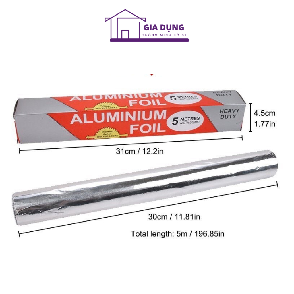 Aluminum baking foil roll (5m x 300mm) | Shopee Malaysia