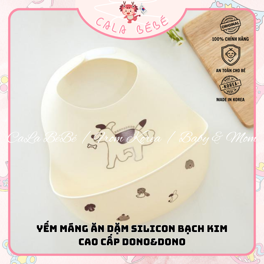 Dono&dono Korean premium platinum Silicone feeding trough bib, super ...