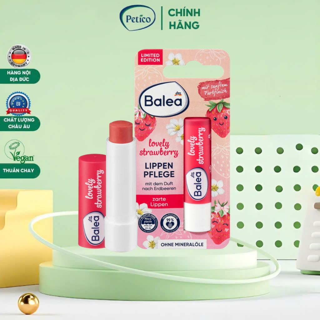 Balea Vegan Lip Balm Moisturizes Baby Lips & Adults Prevents Dry ...