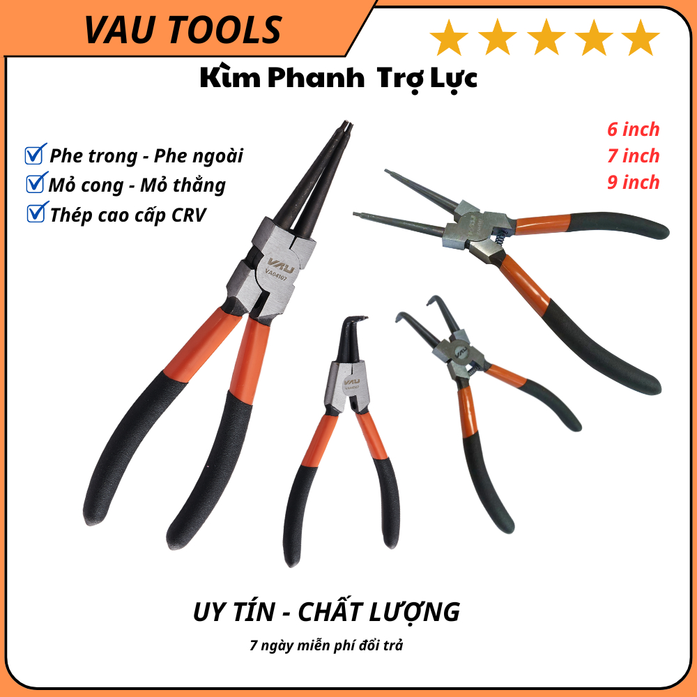 XO Vau 6, 7, 9 inch multi-purpose pliers, CR-V steel spring-assisted ...