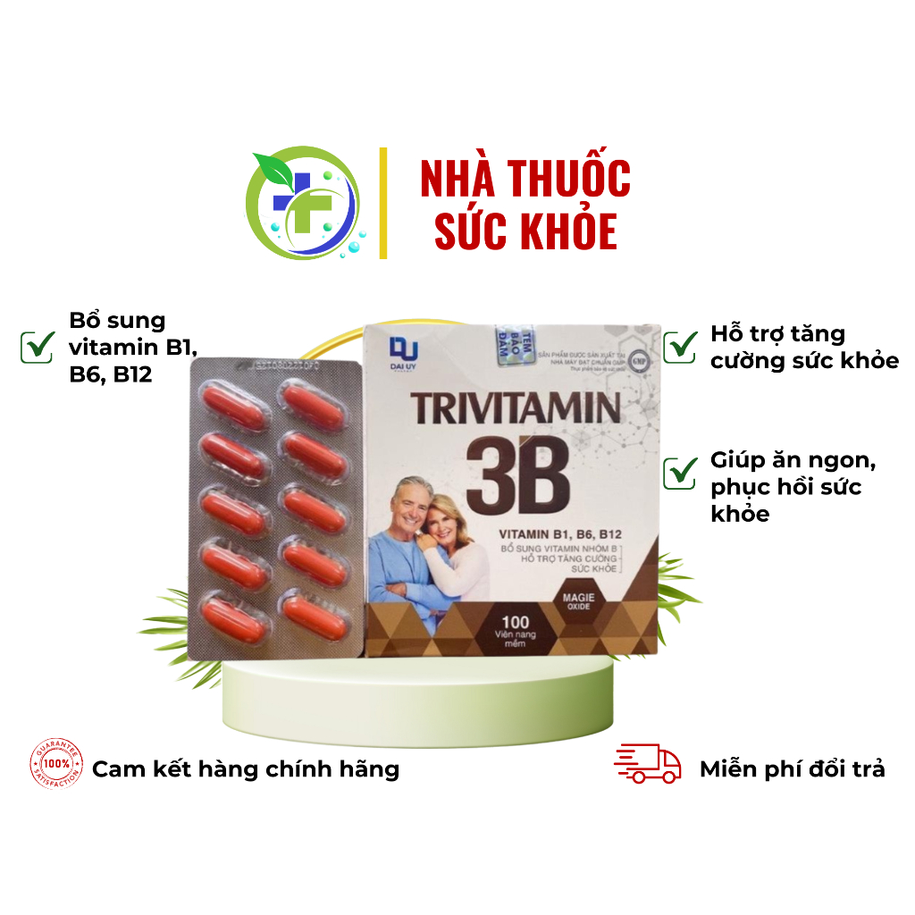 Trivitamin 3B - Supplement vitamins B1, B6, B12, help improve health ...
