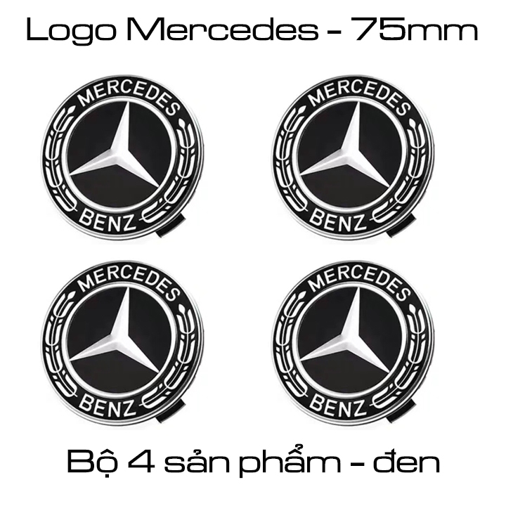 Mercedes Logo, 75mm diameter Mercedes wheel cover, suitable for ...