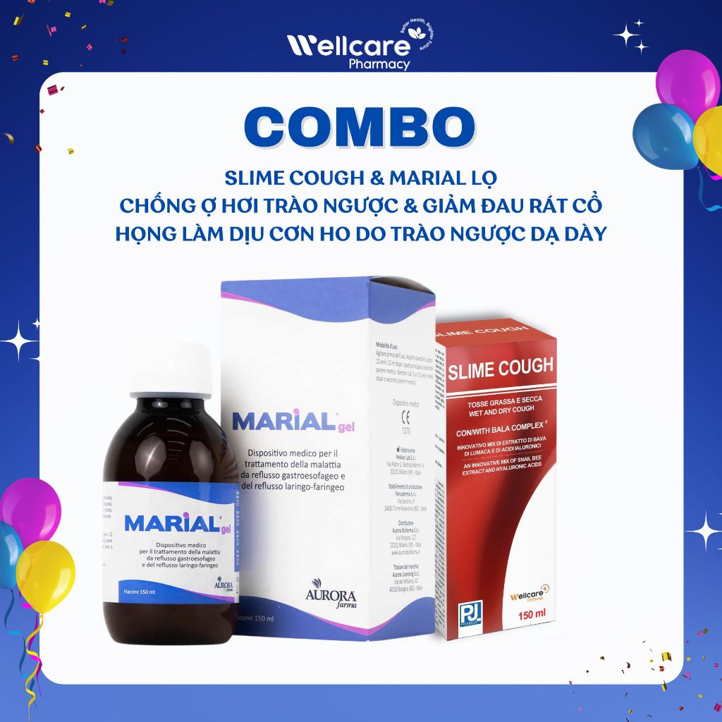 Combo Marial Gel 150ml bottle & Slime Cough Syrup - reduces gastric ...