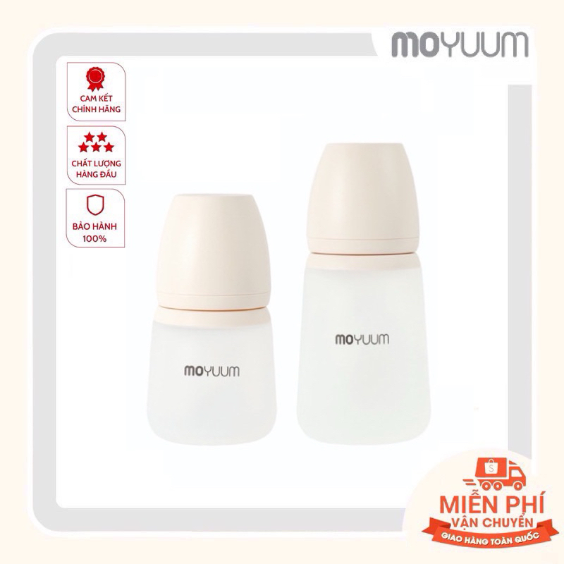 Moyuum silicone milk bottle 160ml/260ml helps change nipples according to baby's age | Shopee ...