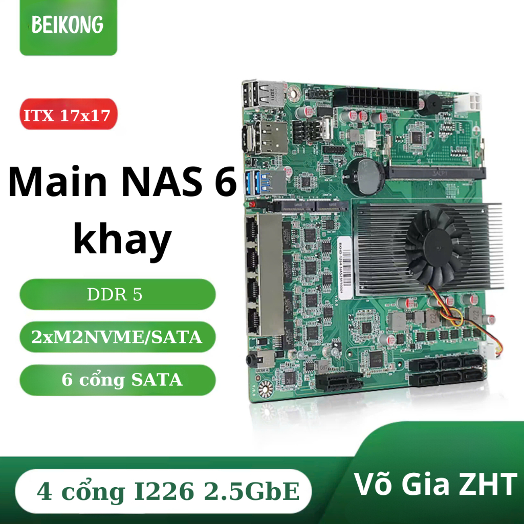 Main N100 ITX NAS 6 sata 4 port 2.5GbE | Shopee Malaysia