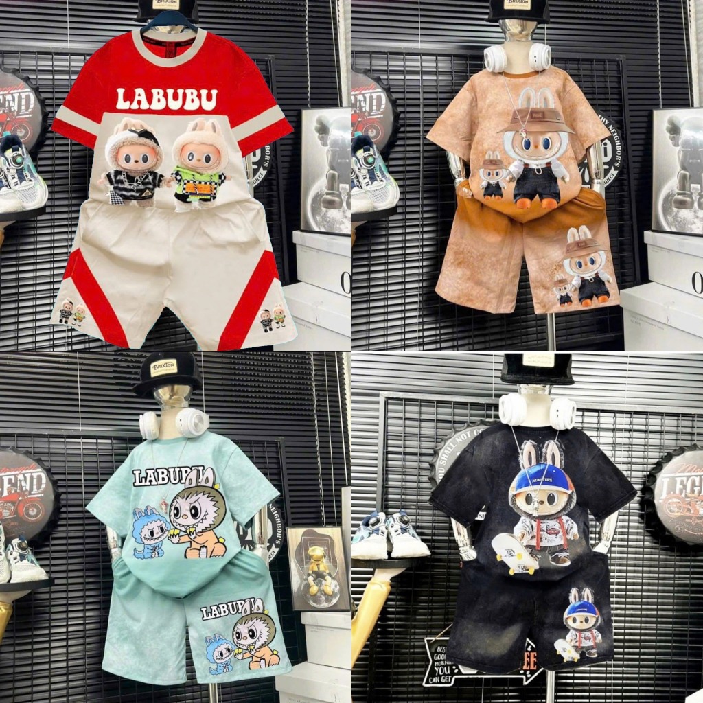 Labubu Clothing Set with 5D printed sporty style for boys, 4 colors ...