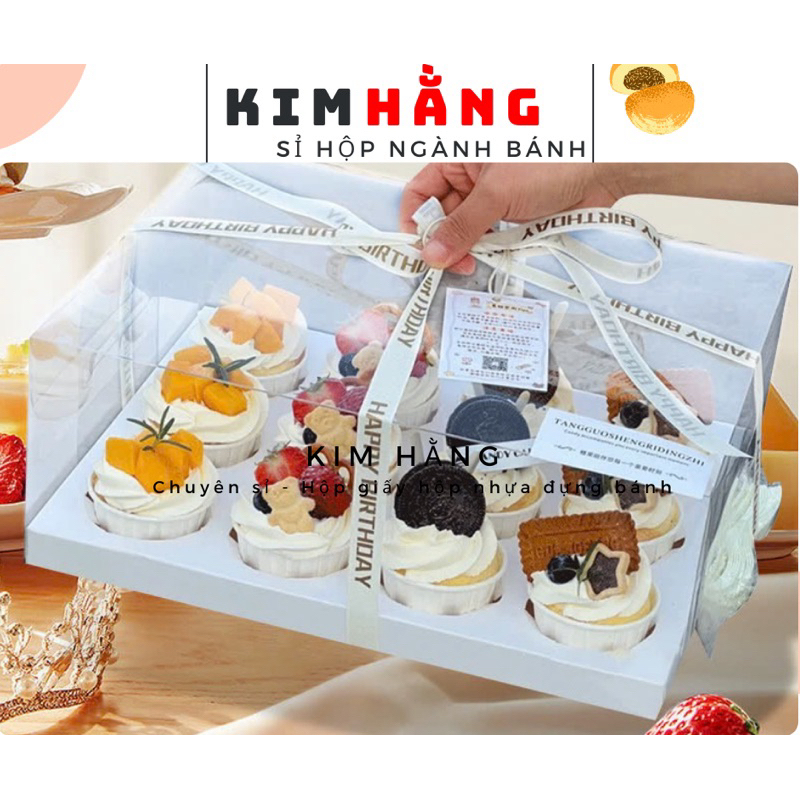Set of 10 transparent mica boxes with 12 cupcake boxes | Shopee Malaysia