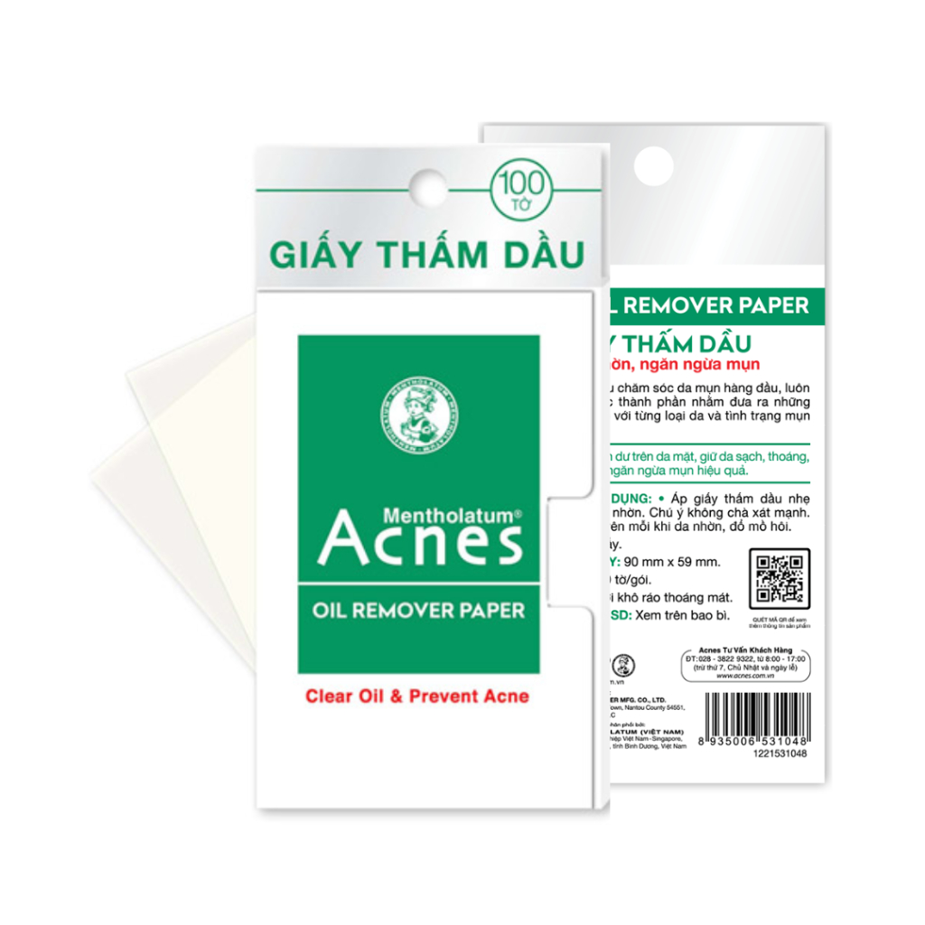 Acnes Oil Remover Paper For Oily Skin Pack of 100 n Catch n Prevent ...