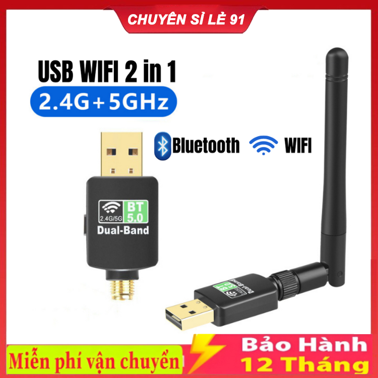 USB wifi + bluetooth 600Mbps 1300Mbps 5G, wifi receiver for pc laptop ...