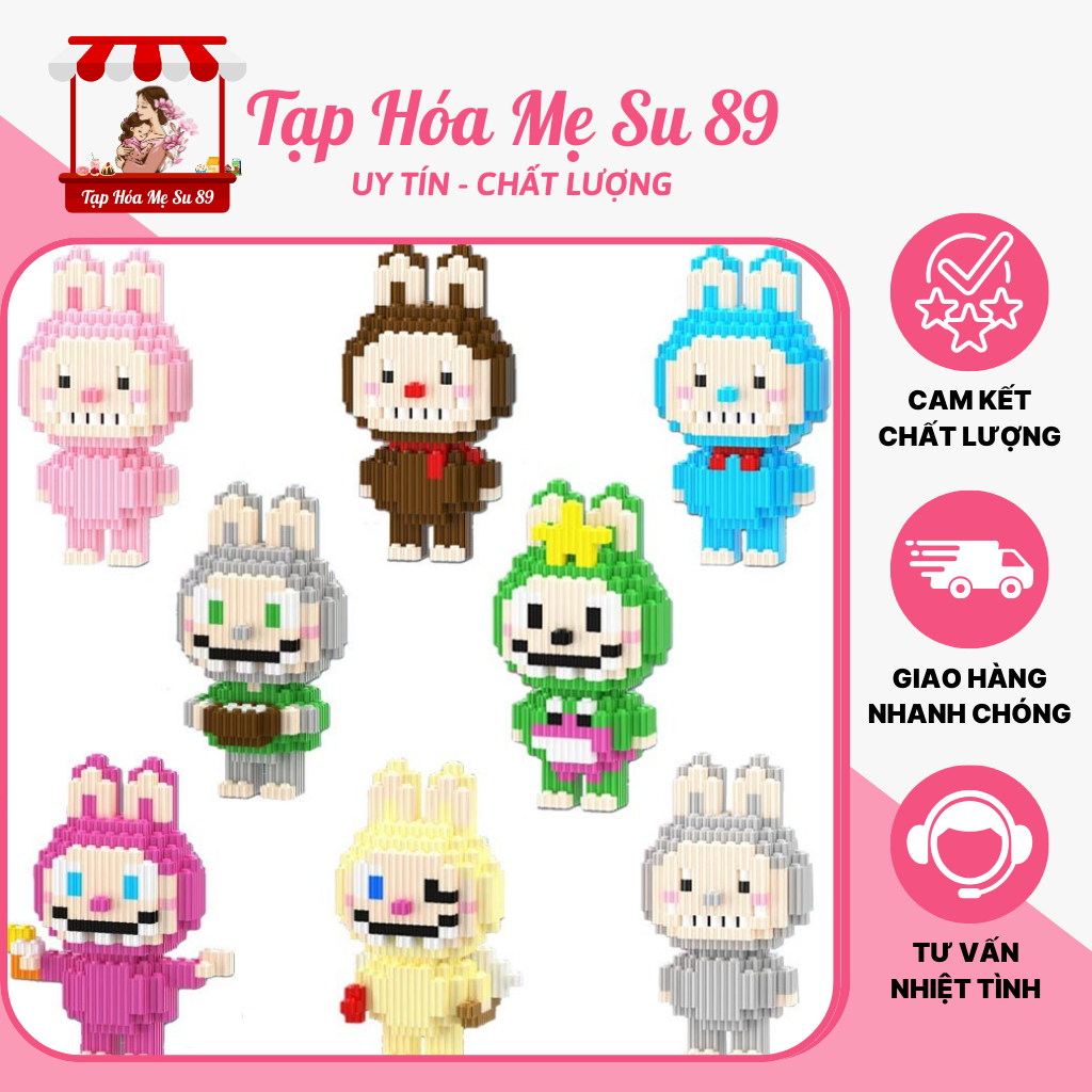 [Lego Labubu Sz 13cm] Labubu Rabbit Doll Puzzle Labubu Figure Assembly ...