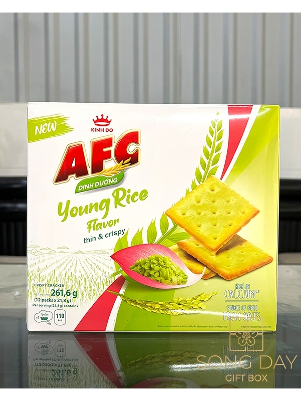 Afc Nutritional Biscuits with Young Rice Flavor 261,6g box) | Shopee ...