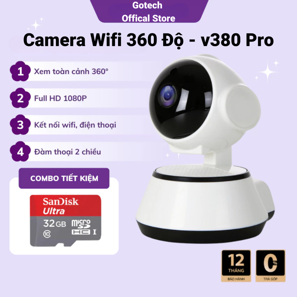 V380 Pro FullHD 5.0Mpx Ceiling Camera, Indoor Surveillance Camera 360 ...