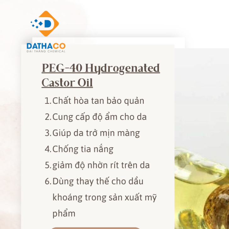 10g-100gpeg-40 Hydrogenated Castor Oil Soluble Preservative - Dai Thang ...