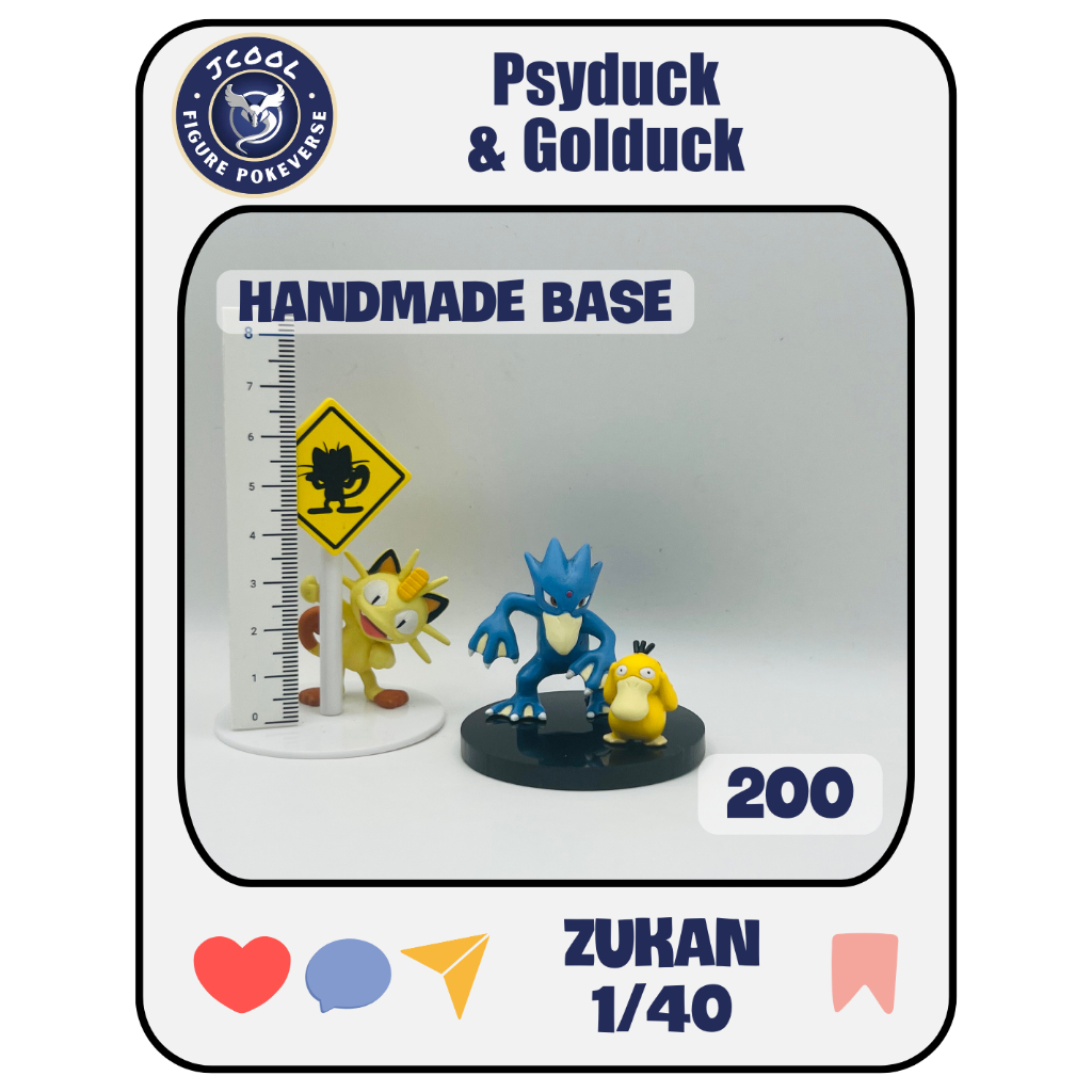 Psyduck & Golduck - Gen 1 Kanto region - Genuine Pokemon model TAKARA ...