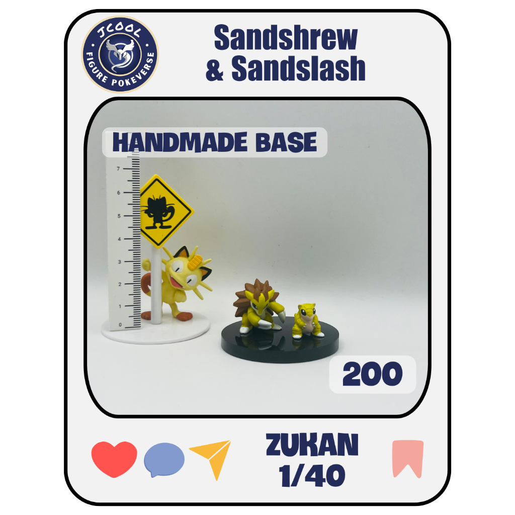 Sandshrew & Sandslash - Gen 1 Kanto region - Genuine Pokemon model ...