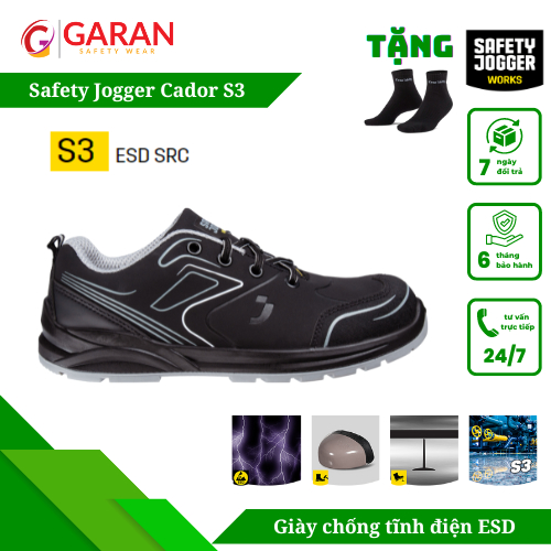 Jogger Cador S3 LOW Anti-Static and Anti-Slip Safety Shoes | Shopee ...