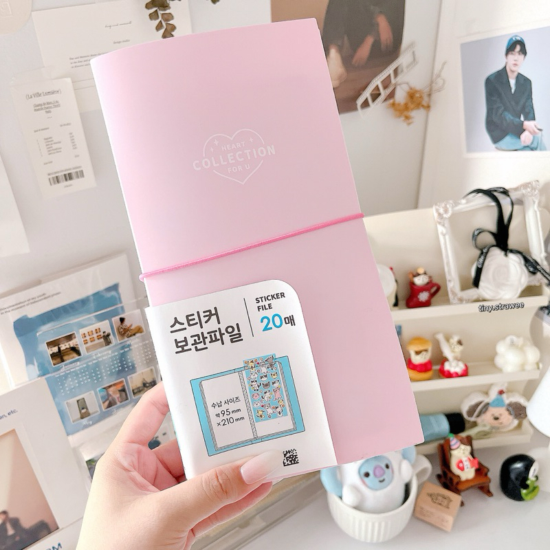 Daiso Korean stickers storage book | Tiny Strawee | Shopee Malaysia