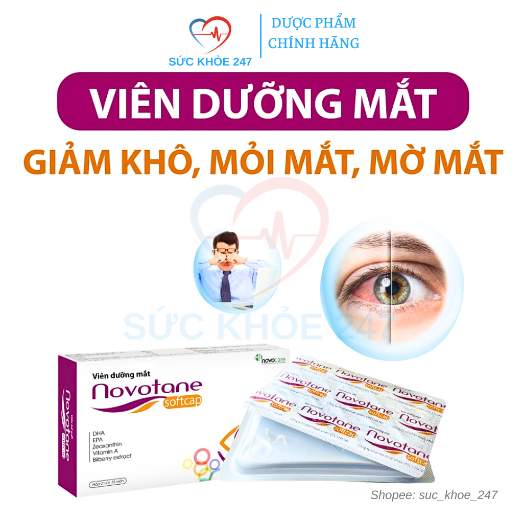 Novotane Softcap Eye Care Tablets 30 Tablets/Box - Supplementing DHA ...
