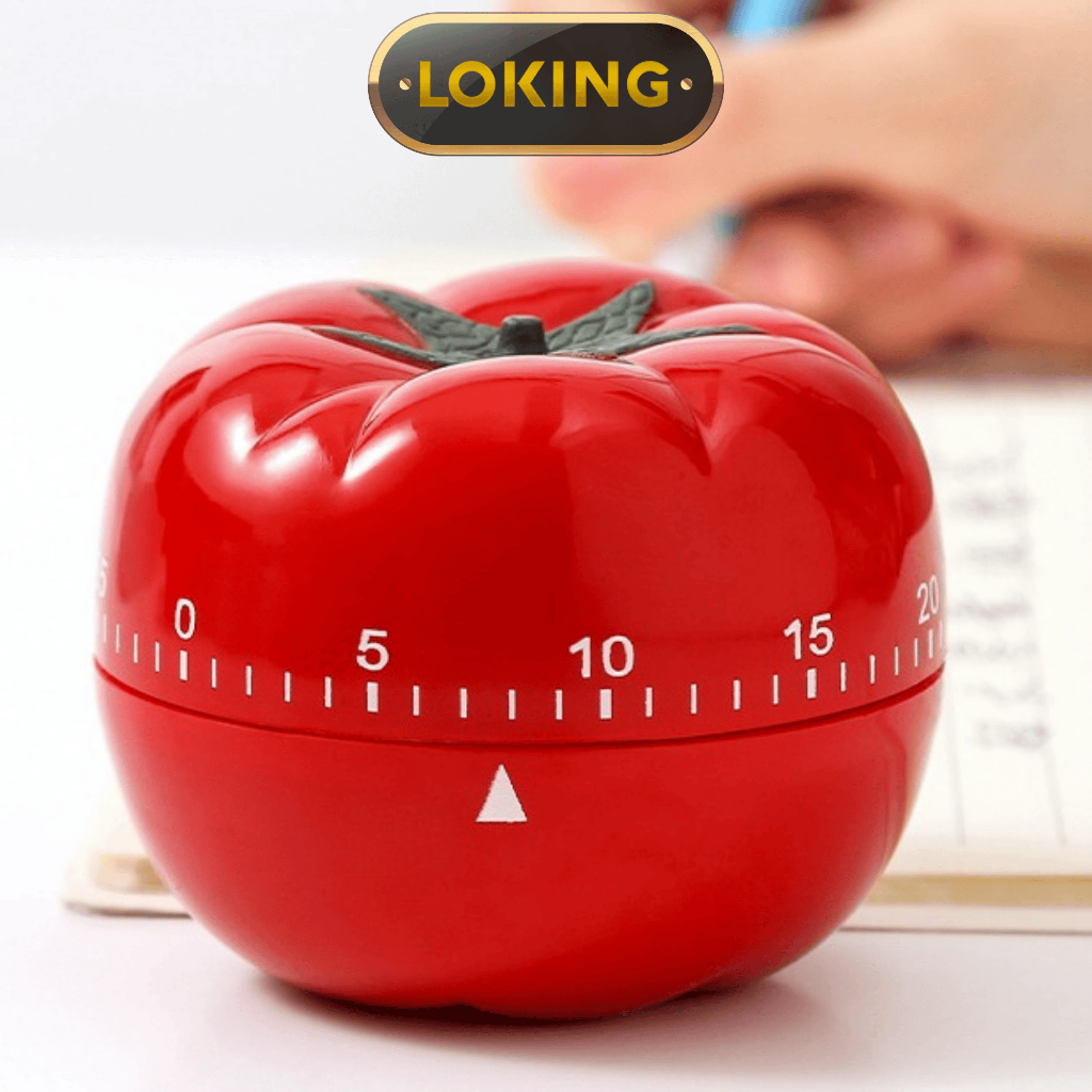 Tomato-shaped Pomodoro Clock with Convenient Timer Setting for Cooking and Baking in Many ...