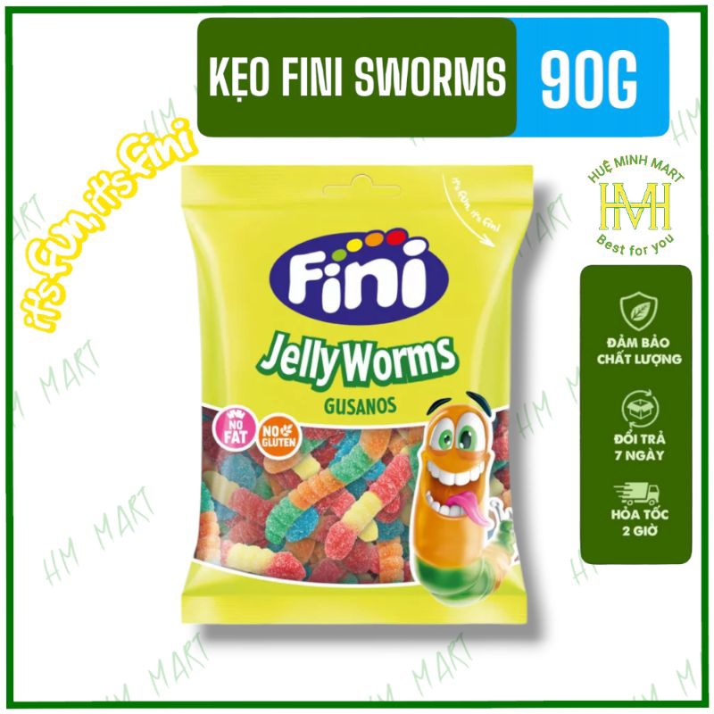 Fini Sour Worms marshmallows 90g imported from Spain [Date 2026 ...