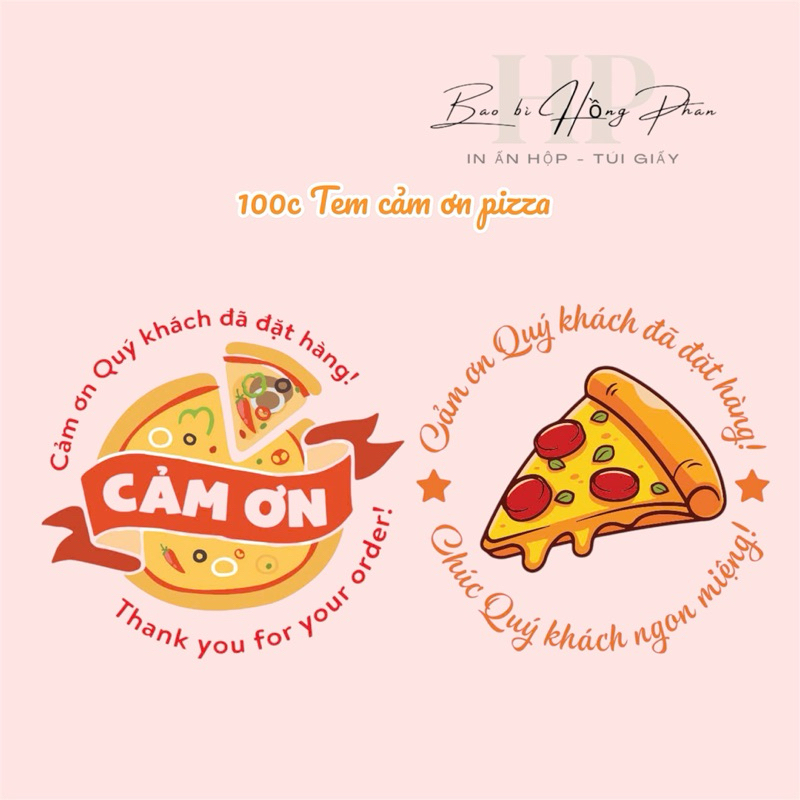 100c pizza box decal. Thank you stamp. | Shopee Malaysia