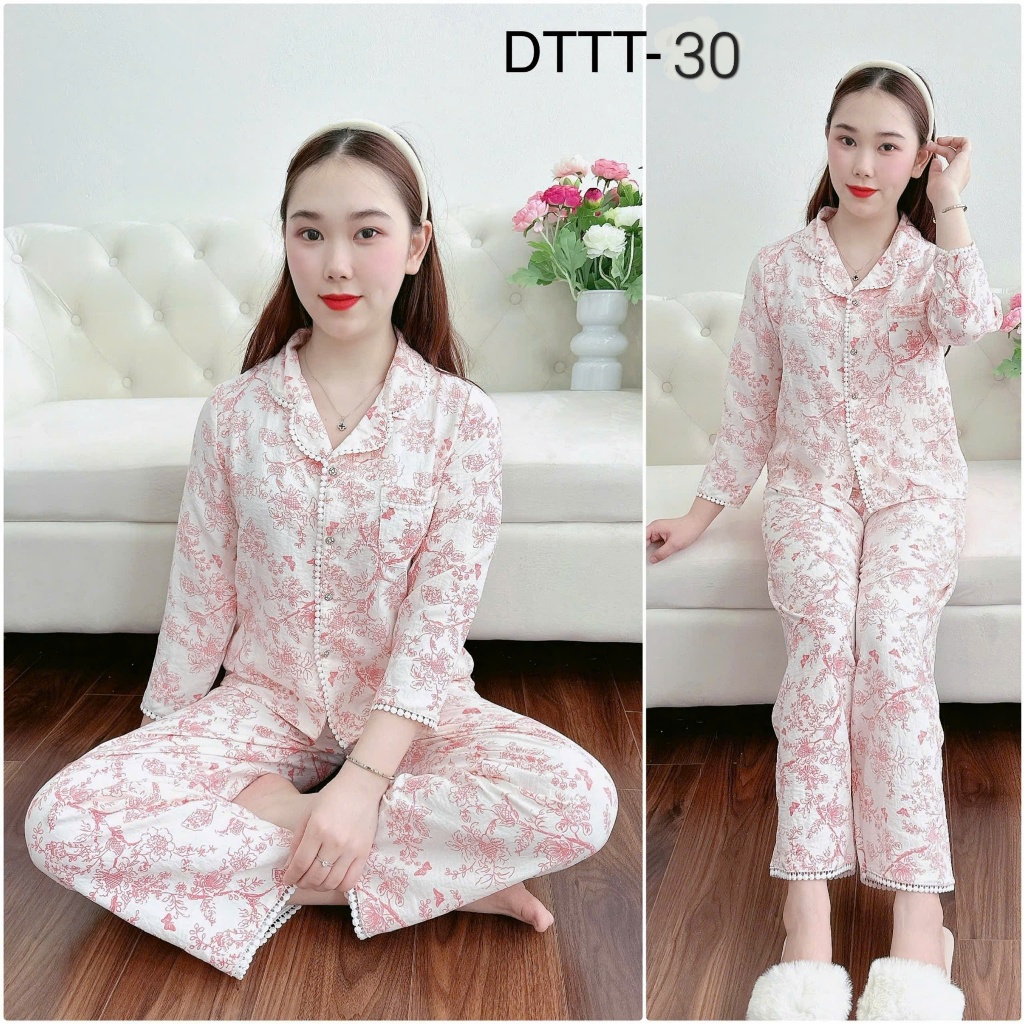 (Bunnysky) Women's pajamas, autumn-winter set, set designed in soft ...
