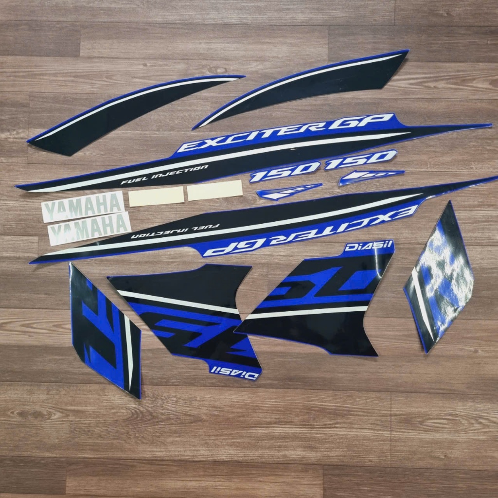 (2018 Green GP) EXCITER 150cc blue GP car decal set, thick, high ...
