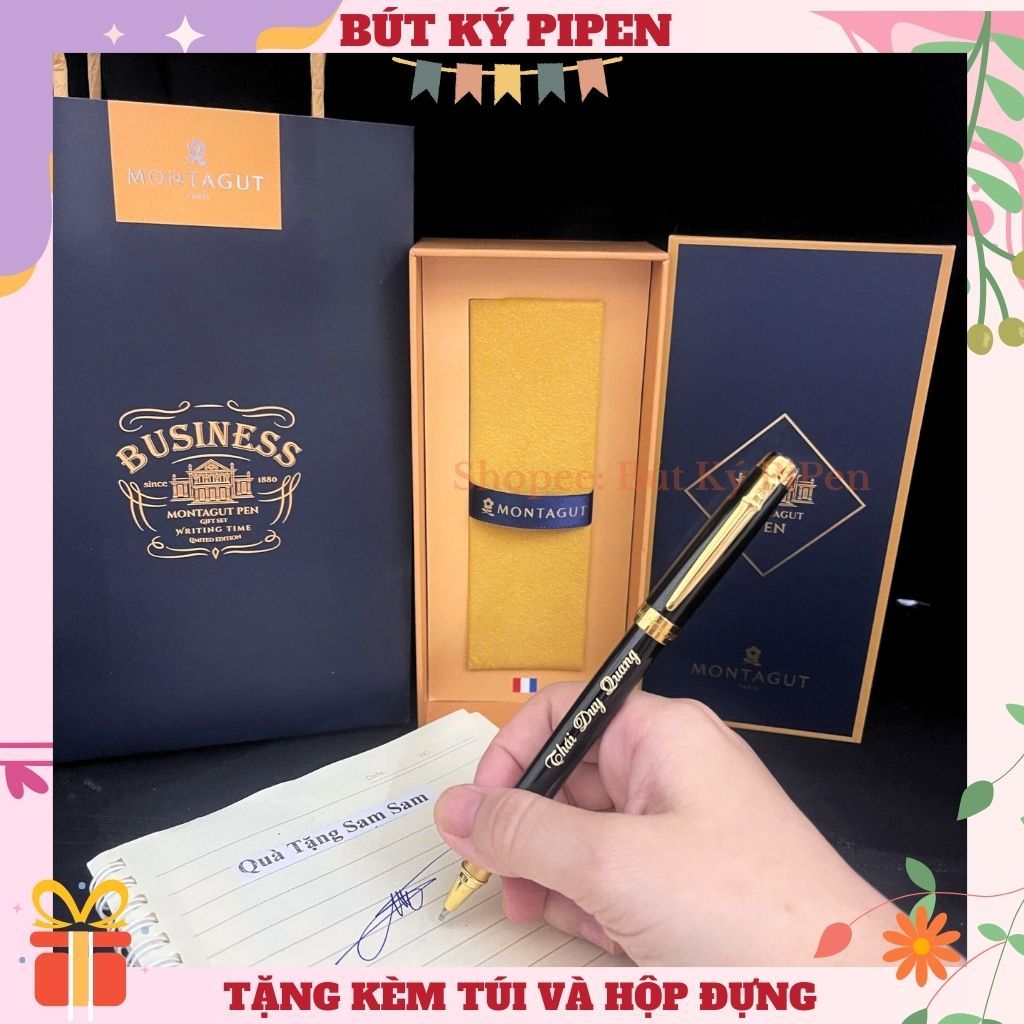 High quality Montagut SAM 802 signature pen with name engraved upon ...
