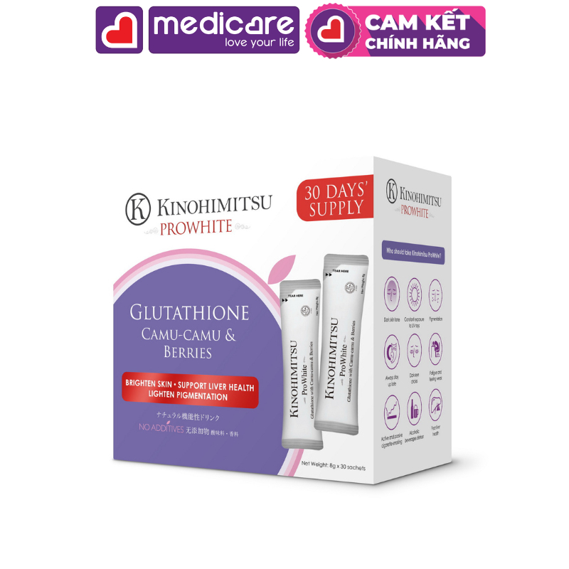 Kinohimitsu Prowhite Glutathione Drink Powder for Skin Brightening ...