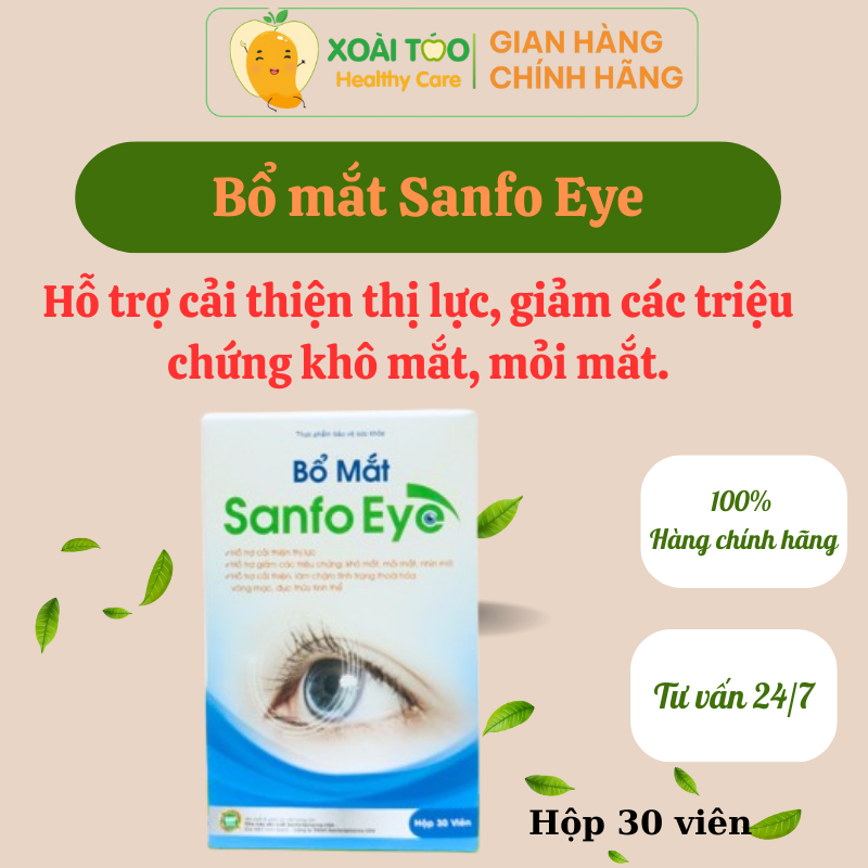 Sanfo Eye Supplements - Solution for Healthy Eyes, box of 30 pills ...